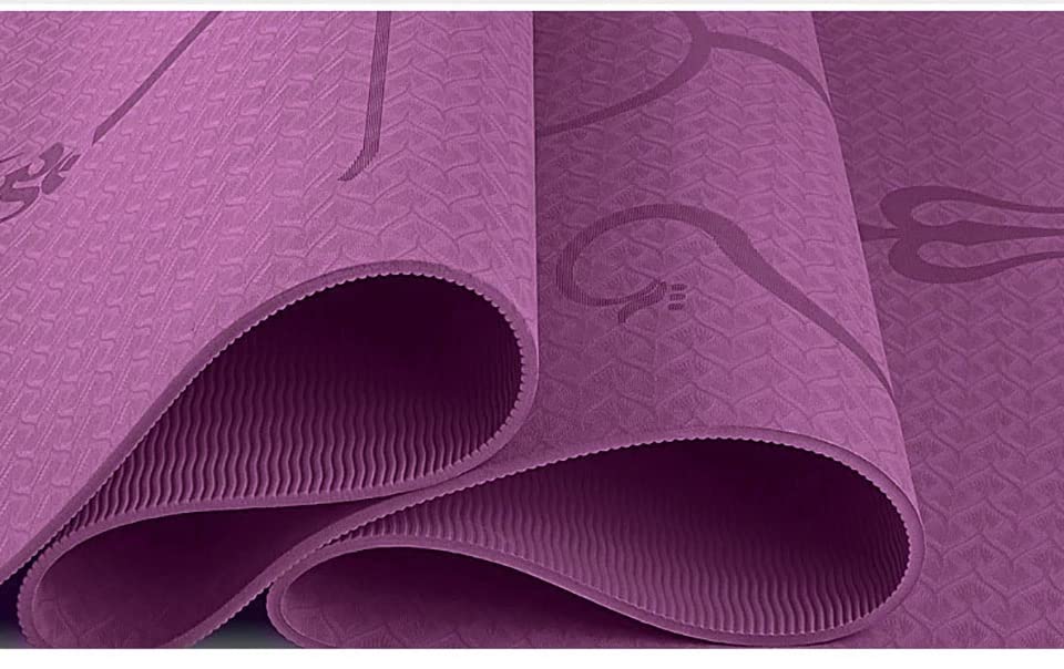 Thick yoga mat for gym home floor , thigh foam roller meditation cushion exercise mats cheap 72"X24" Large floor yoga mat (Pink)