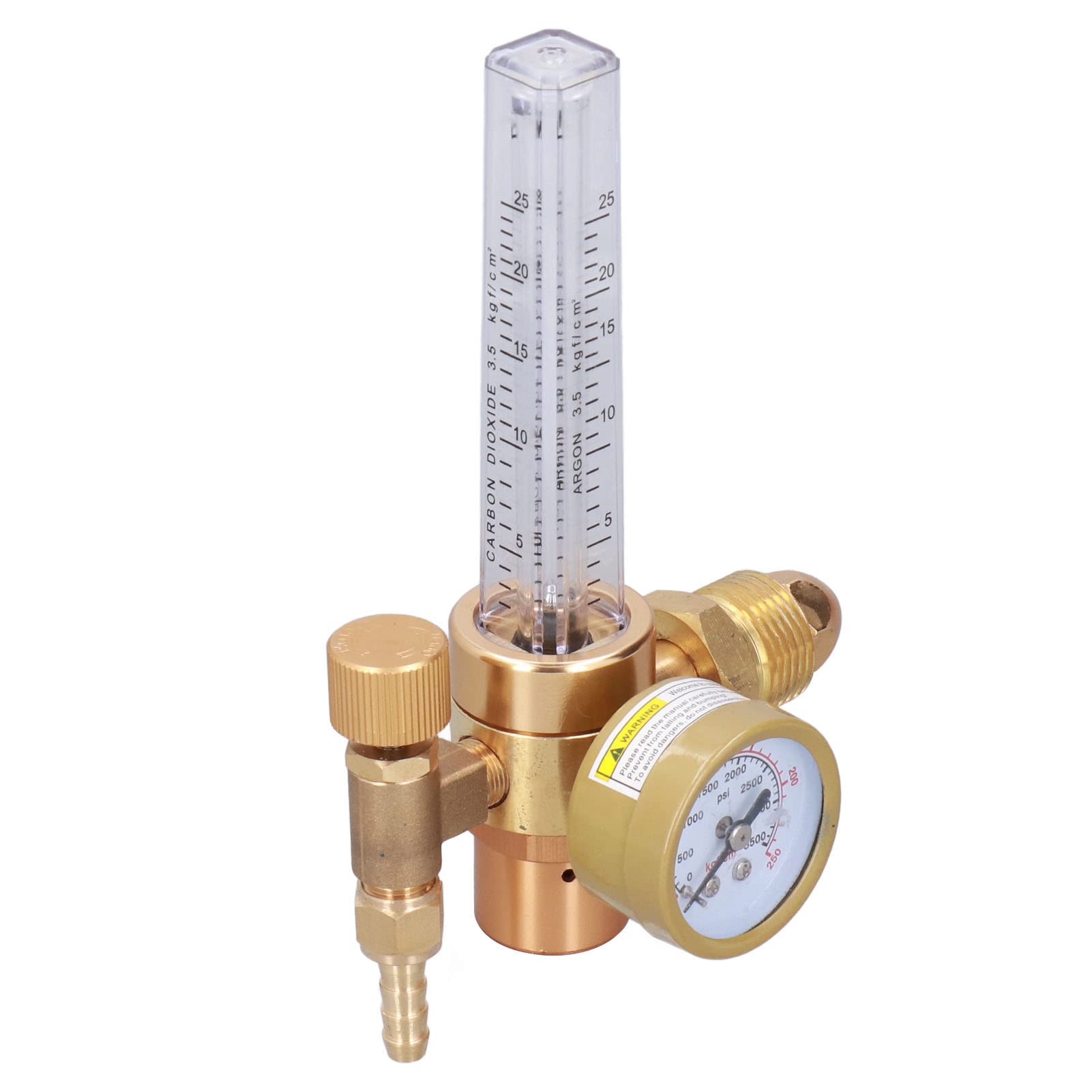 Tyenaza CO2 Argon Flowmeter and Regulator, Welder Gas Regulator Gauge Argon Flow Meter Valve MIG Flowmeter Brass Welding Accessory