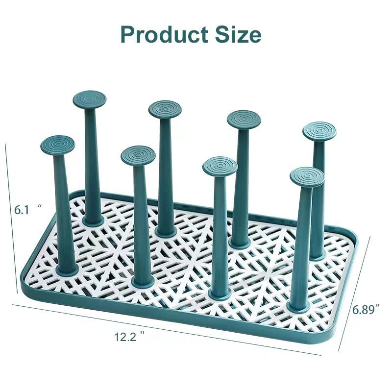 VOLYUVIC [2 in 1] Drain Board for Kitchen Counter, Mug Cup Drying Rack, Kitchen Dish Drying Rack with Drainboard Perfect for Sink, Coffee Table, Outdoor