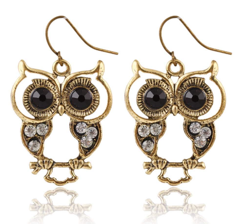 Owl Bird For Womens Stud Dangle Animal Cute Pretty Jewelry Earrings 4 Pairs Set Pack Deal