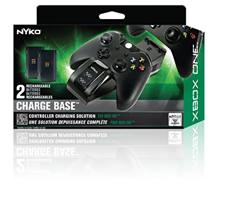 Nyko Dual Charge Base High Speed Docking/Charging Station for Xbox One/Xbox One S Controllers with Two Super Fast Rechargeable Battery Packs