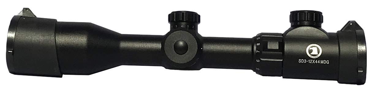 Osprey Global SD3-12X44MDG : Osprey Standard Series 3-12X 44mm Rifle Scope with Illuminated (Red, Green, Blue) MIL-Dot Glass Reticle - 1/4 MOA