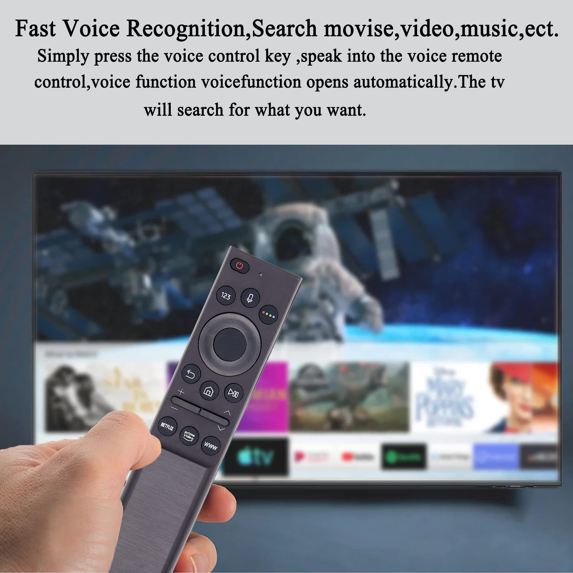 MYHGRC BN59-01363C Replacement Samsung Voice Remote Control for Samsung Smart TVs Compatible with Neo QLED, Frame and Crystal UHD Series(2021 Model)