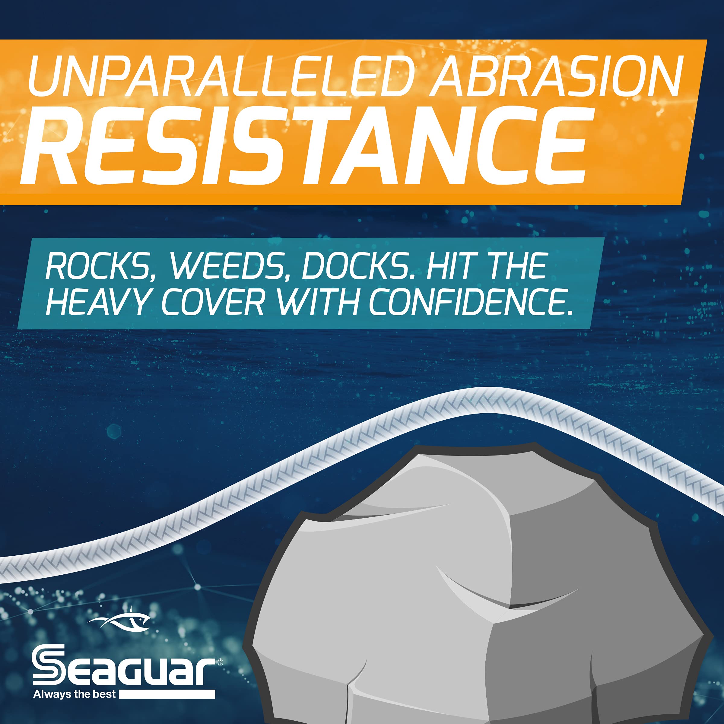 Seaguar Smackdown High Visibility Fishing Line 50lbs, 150yds Break Strength/Length, Flash Green - 50SDFG150