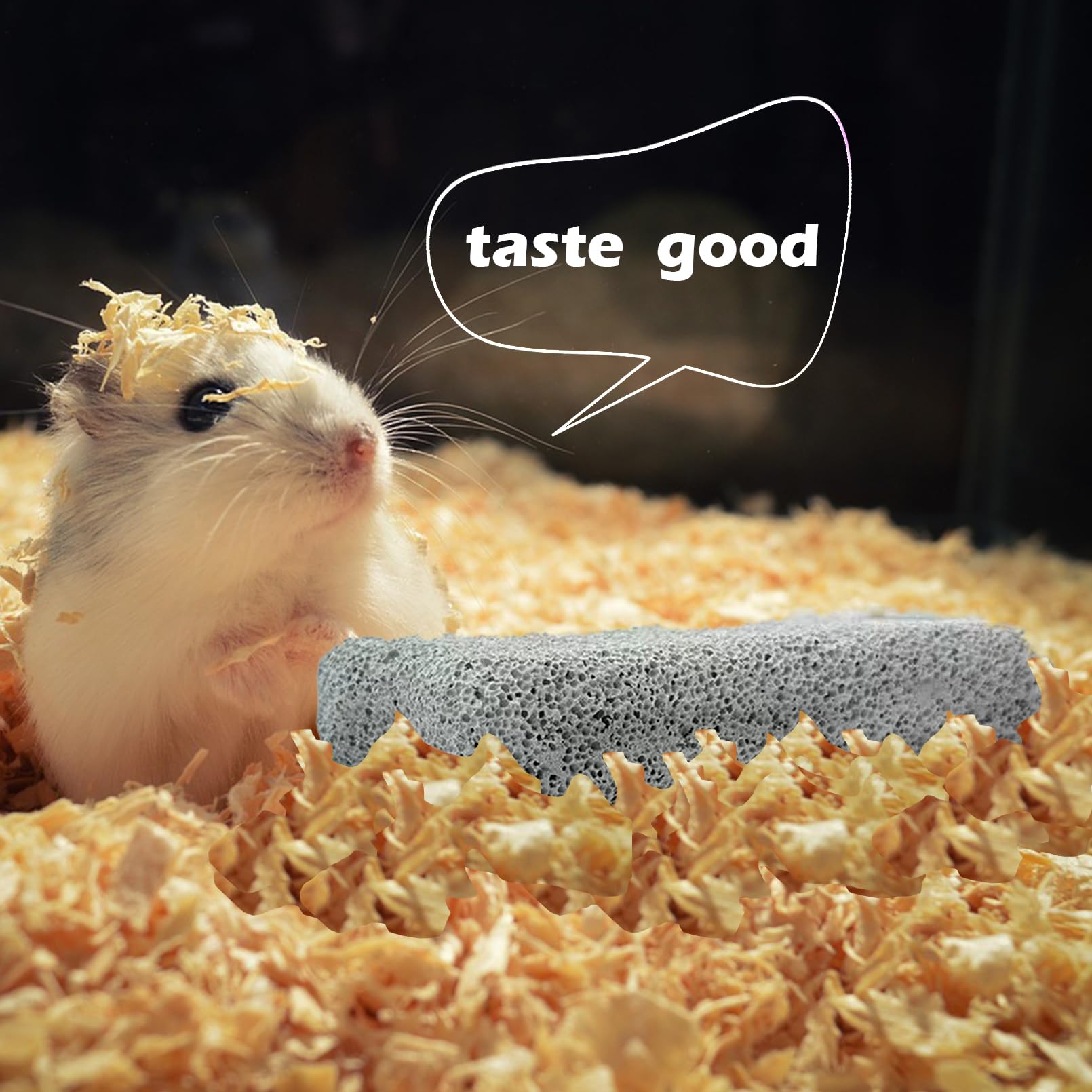 MUYG 5.12 Inch Rabbit Lava Blocks,6 Pcs Small Animals Chews Toys High Calcium Hamster Lava Teeth Grinding Stone for Rabbits Guinea Pig Rats Bunny Hamsters Chinchilla(White)