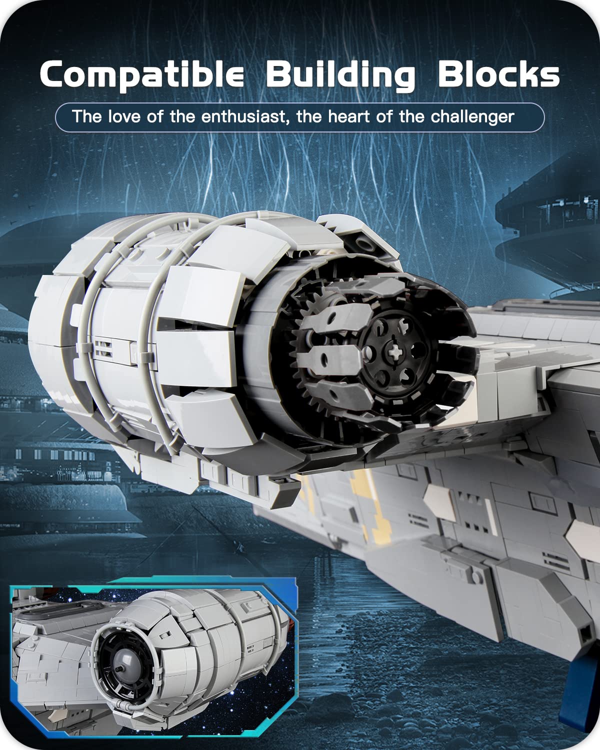 VVLP Spaceship Model Building Set Toy The Razor Crest, 21023 Planet Plan Collectible Building Kit, Star Plan MOC STEM Projects Educational Building Toy for Adults and Fans(5018 Pieces)