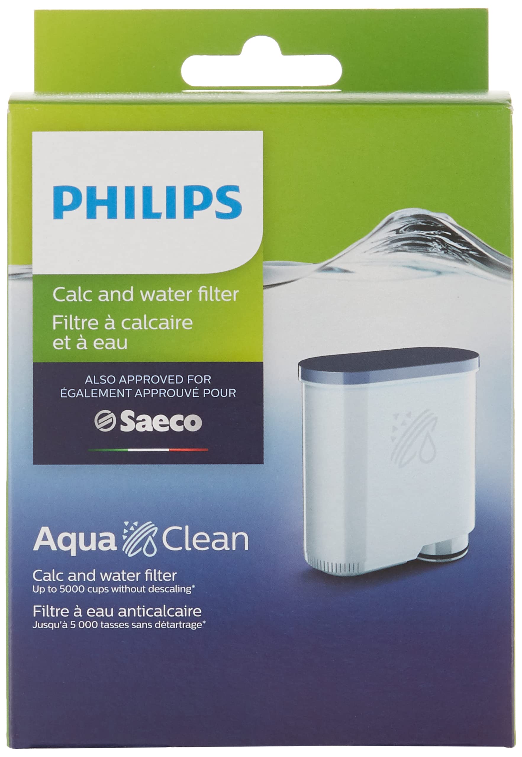 Philips 3200 Series Fully Automatic Espresso Machine w/Milk Frother, Black, EP3221/44 with Philips Saeco AquaClean Filter Single Unit, CA6903/10