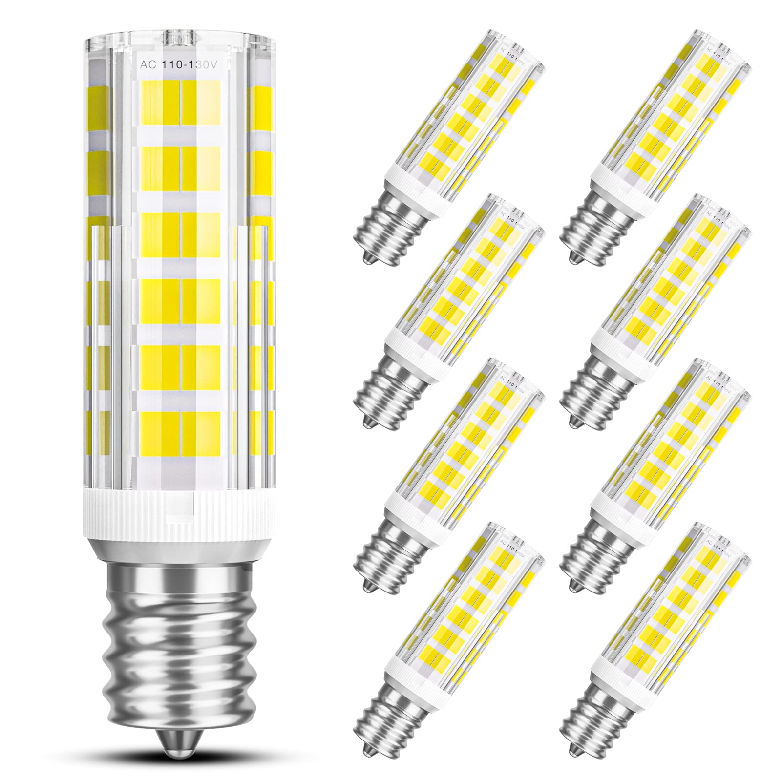 SHINESTAR 8-Pack Dimmable E12 LED Candelabra Bulbs, 60W Equivalent, Daylight 6000K