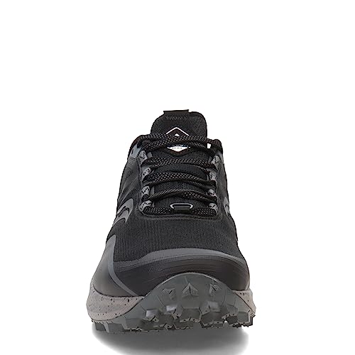 Saucony Men's Peregrine 12 Trail Running Shoe, Black/Charcoal, 11 Wide