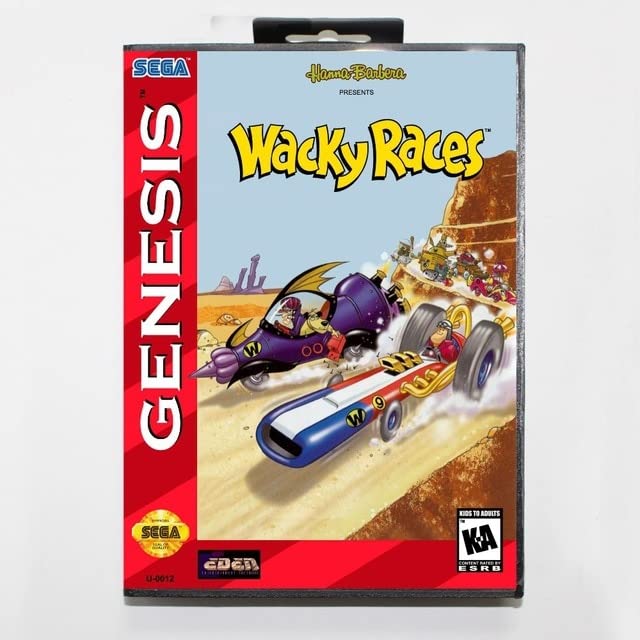Wacky Races Game Cartridge 16 Bit MD Game Card With Retail Box For Sega Mega Drive For Genesis (US Box)