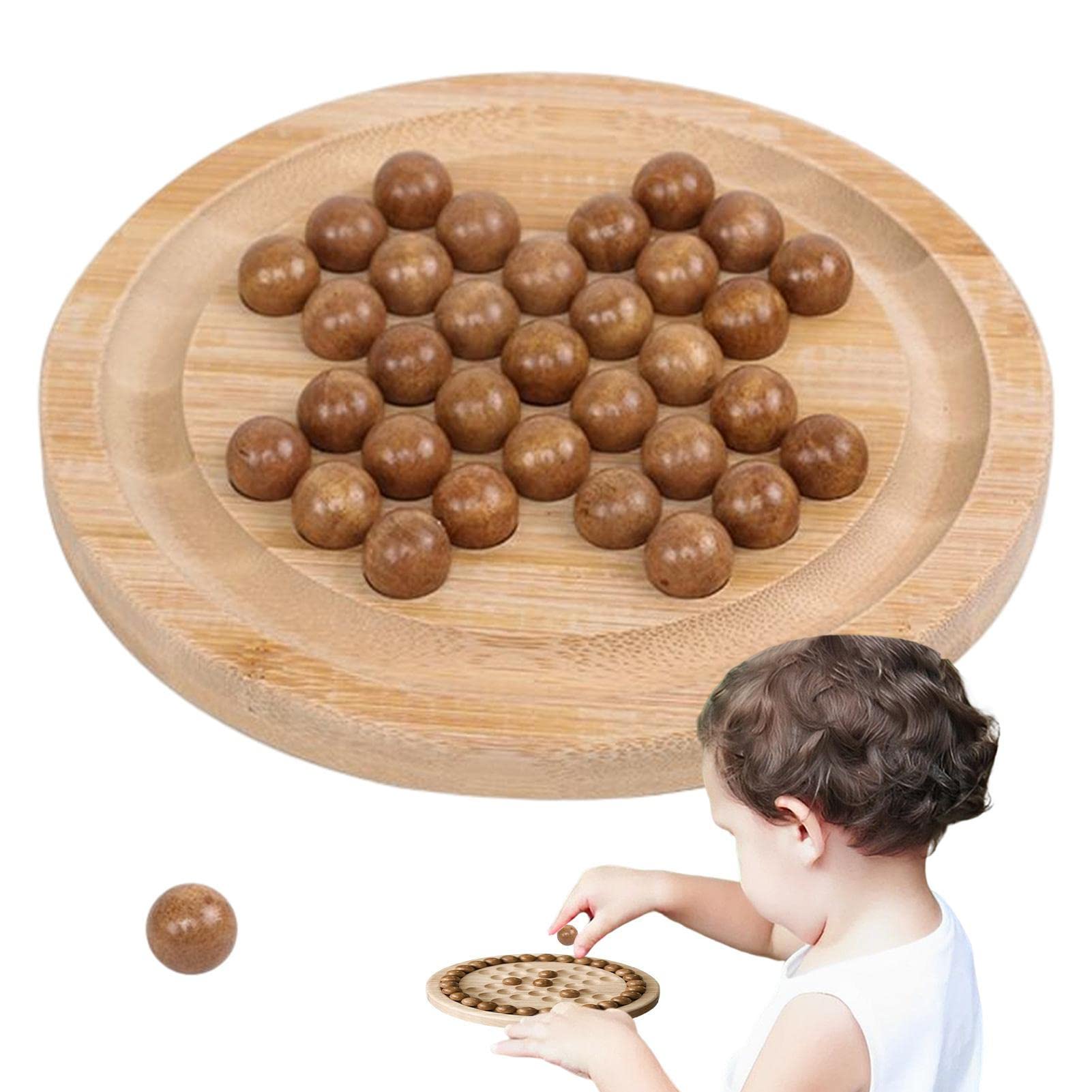 Xuyuan Wooden Chess Game - Single Chess Table Game,Easy to Play Classic Tabletop Games for Kids and Adults in Classroom, Home or Bar