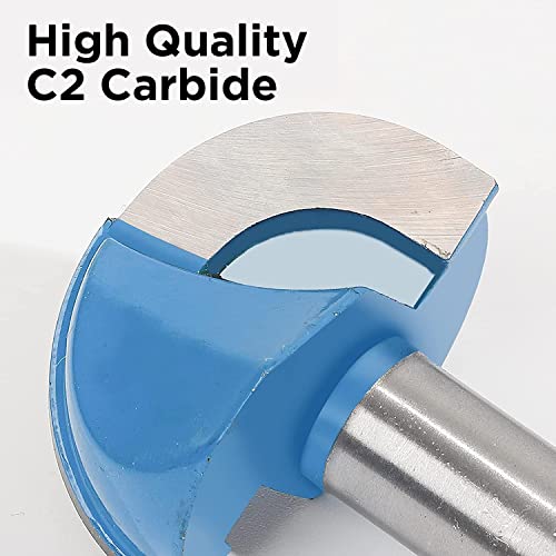 TOOLDO Router Bits ,3pcs Core Box Router Bit Set,Diameter 3/4", 1-1/4", 1-5/8" Round Nose Bit Set,1/2" Shank Router Bit Set,for DIY, Woodworking Project