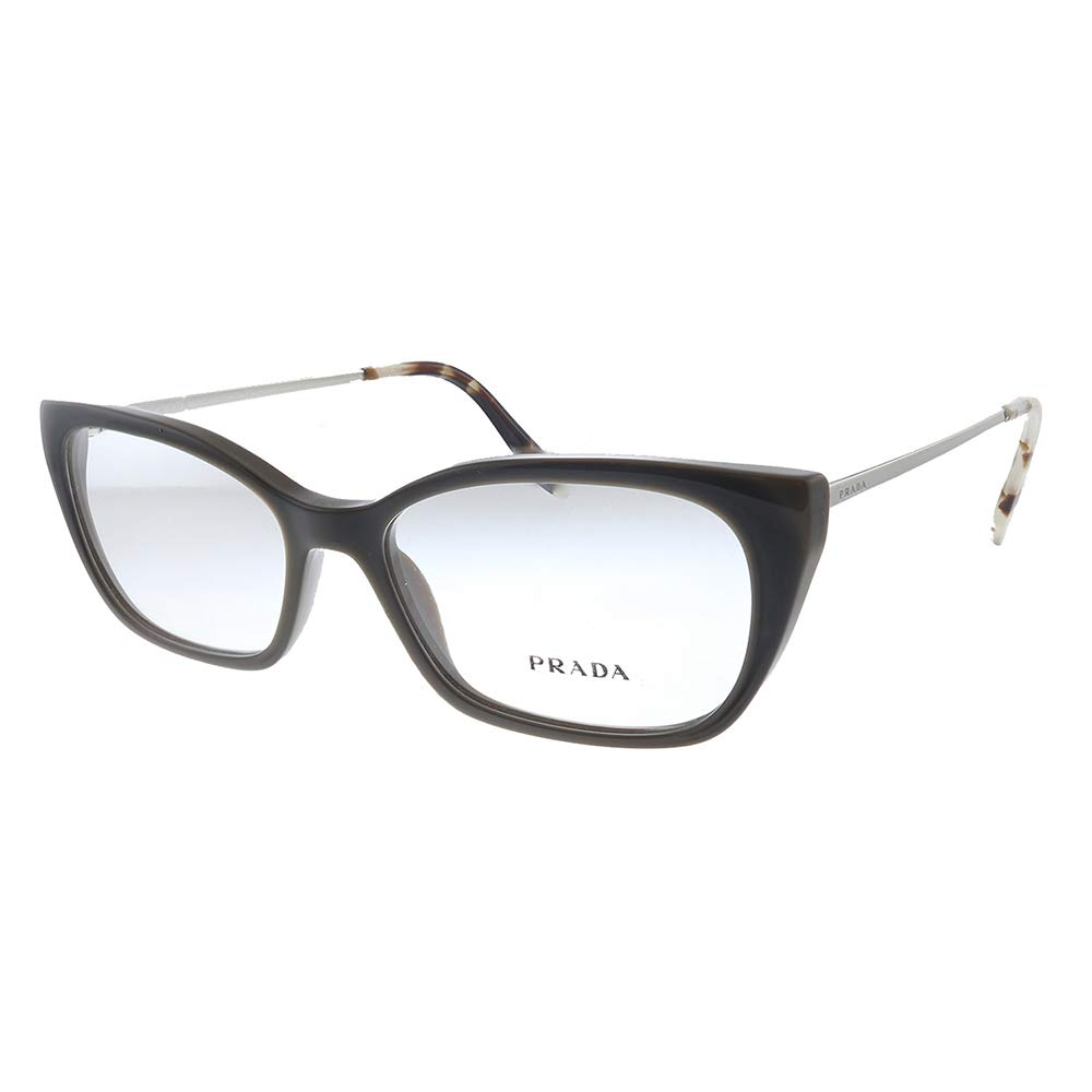 Prada PR 14XV 03C1O1 Top Opal Grey Plastic Cat-Eye Eyeglasses 52mm