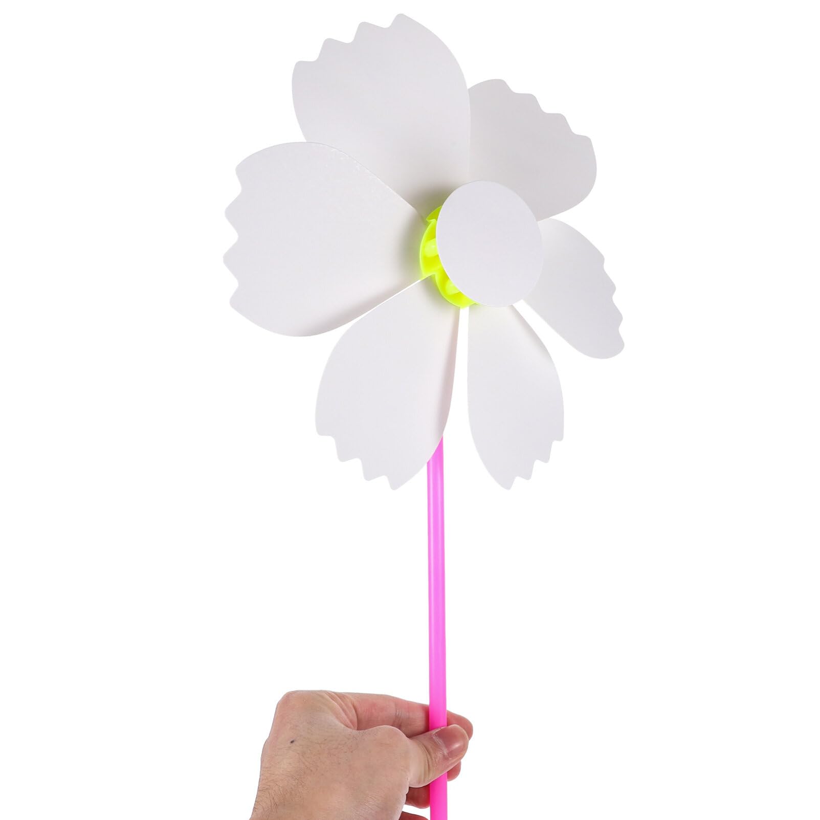 Wakauto 10pcs DIY Pinwheels Craft for Handmade White Blank Paper Pinwheels Making Craft Painting Party Favors for Home Crafting,Craft Group Activities