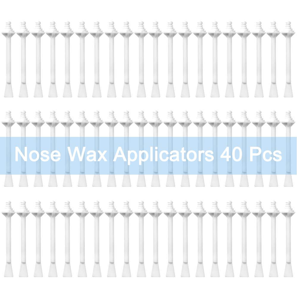 Oakeer 40 Pcs Nose Wax Sticks Hair Removal Nose Wax Applicators for Nostril Nasal Cleaning Ear Hair Removal