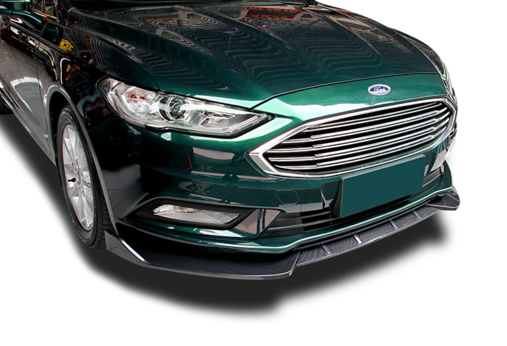 Q1-Tech Q1-TECH, Front Bumper Lip fit for compatible with 2017-2018 Ford FusionMondeo, Front Bumper Lip Spoiler Air Chin Body Kit Splitter Painted Glossy Black, (SPORT-Style)