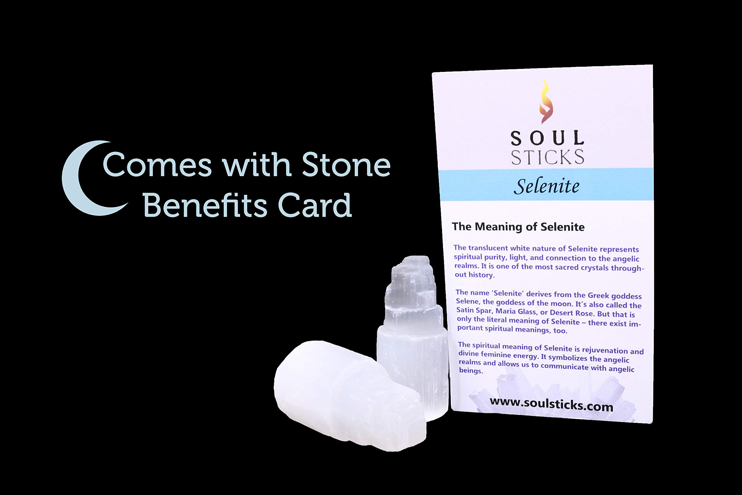 Selenite Crystal Tower for Reiki, Healing, and Energy Charging | Made in Morocco | Selenite Iceberg Charging Towers Crystal Skyscraper (2 Inch)