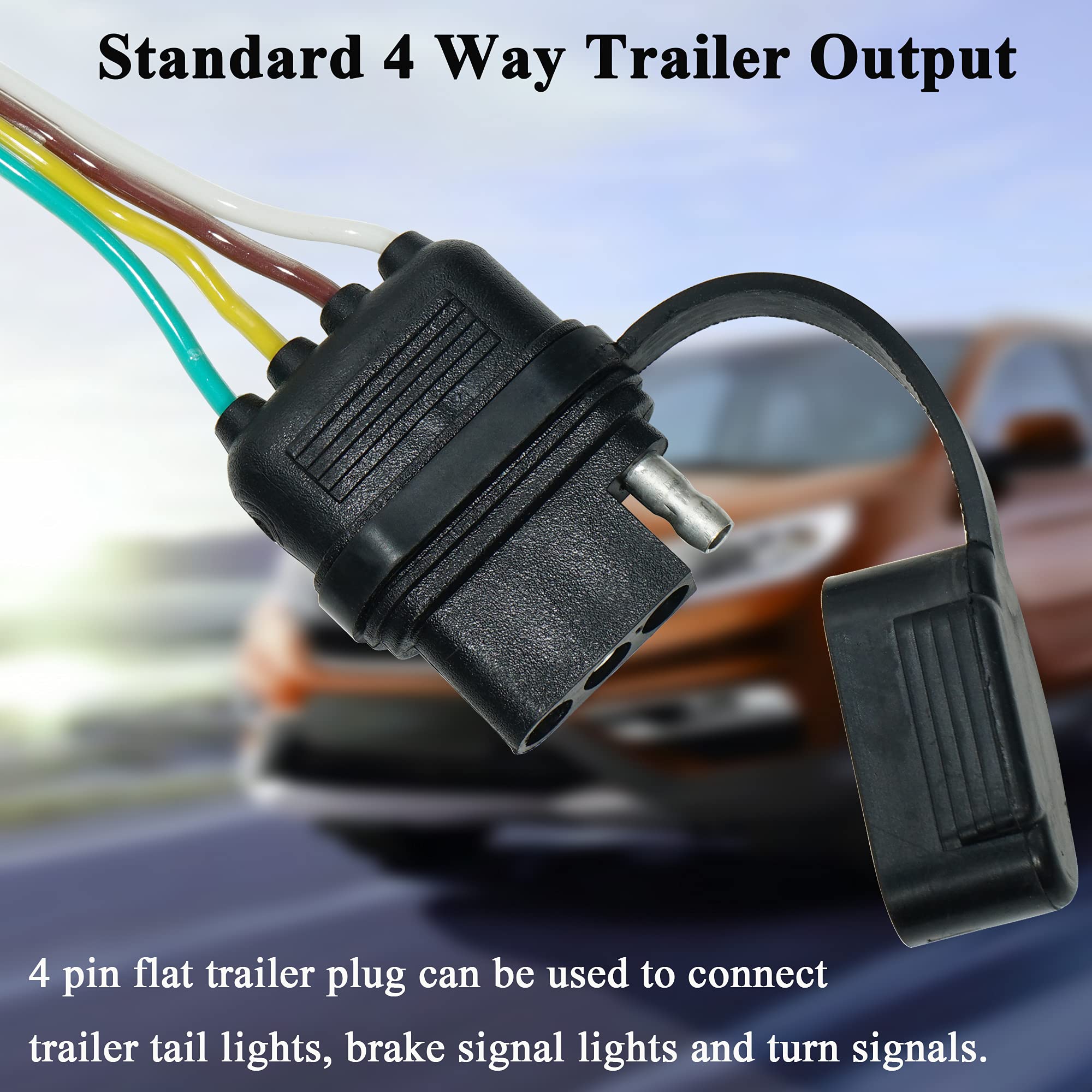 Oyviny Vehicle-Side Custom 4 Way Trailer Wiring Harness 56158 for Honda CR-V 2012-2016, Plug and Play Trailer Hitch Wiring for CRV