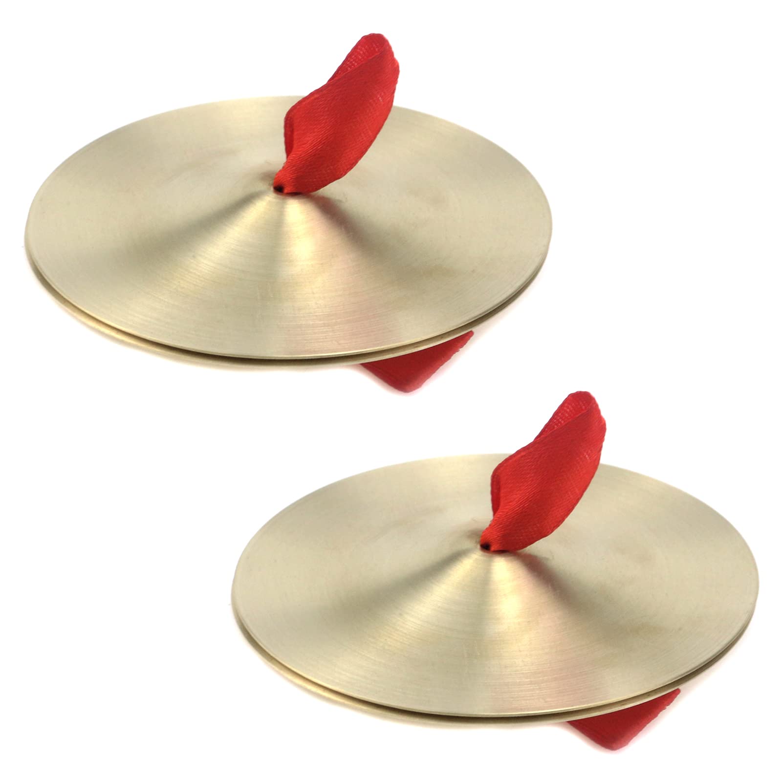 Woogim Finger Cymbals Music Instrument 4Pcs Brass Belly Dance Finger Cymbals Finger Zills for Belly Dancer (3.5" Diameter)