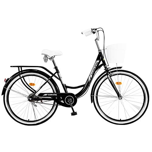 visdron Kids Bicycle 12 26-Inch Womens Comfort Bikes Beach Cruiser Bike Single Speed Bicycle Comfortable Bicycle Rear Wheel Hub Compatible with Motor