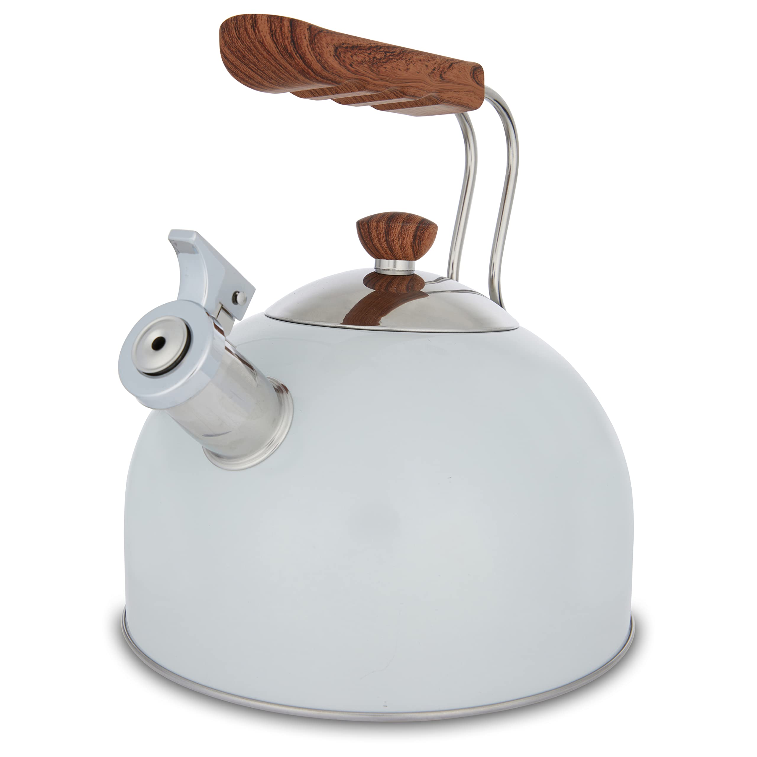 Phantom Chef Tea Kettle | 2 QT, 2.7 L | Stainless Steel | Stay-Cool Touch Handle | Whistle Sounds when Water Boils | Hand wash | Anti-Rust | Teakettle Teapot for All Heat Sources | Short Handle (Navy)