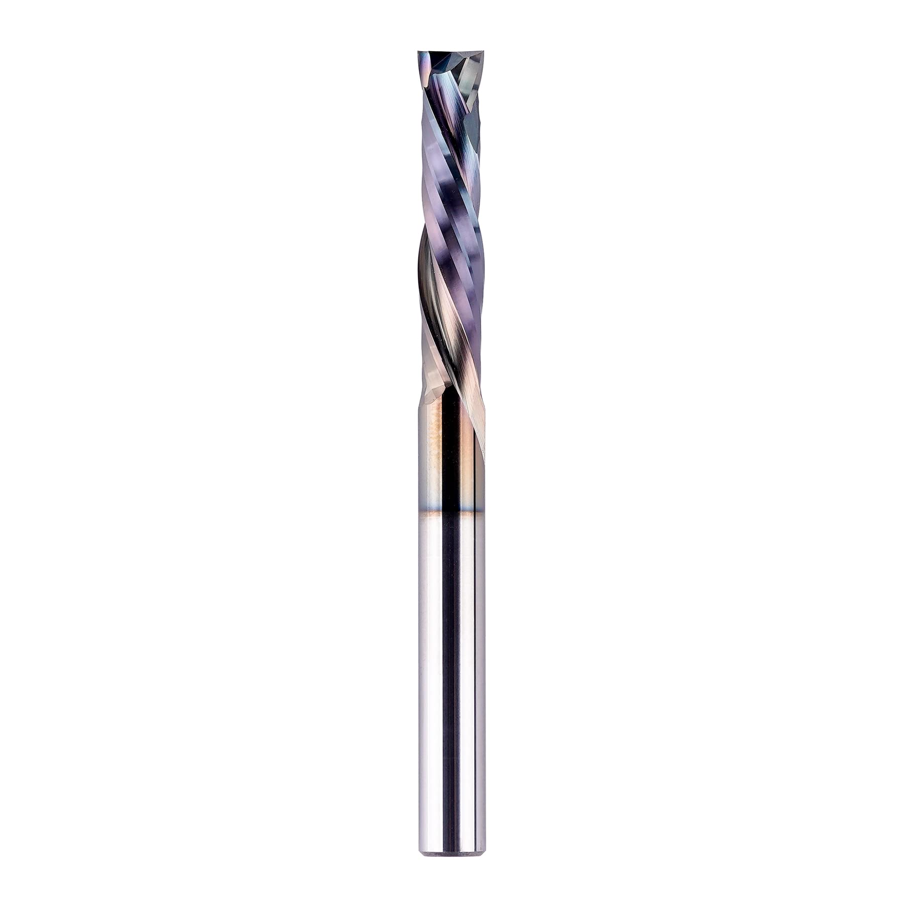 SpeTool UP&Down Compression Bit 1/4" Shank,1-1/4Inch Cutting Length 3 Inch OVL,Carbide Spiral Router Bits CNC End Mill with TAC Extra Long Life Coating for Wood Carving