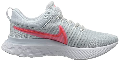 Nike React Infinity Run Flyknit Women's Running Shoe,Pure Platinum/Sunset Pulse/Football Grey/Bright Crimson, 8.5 M