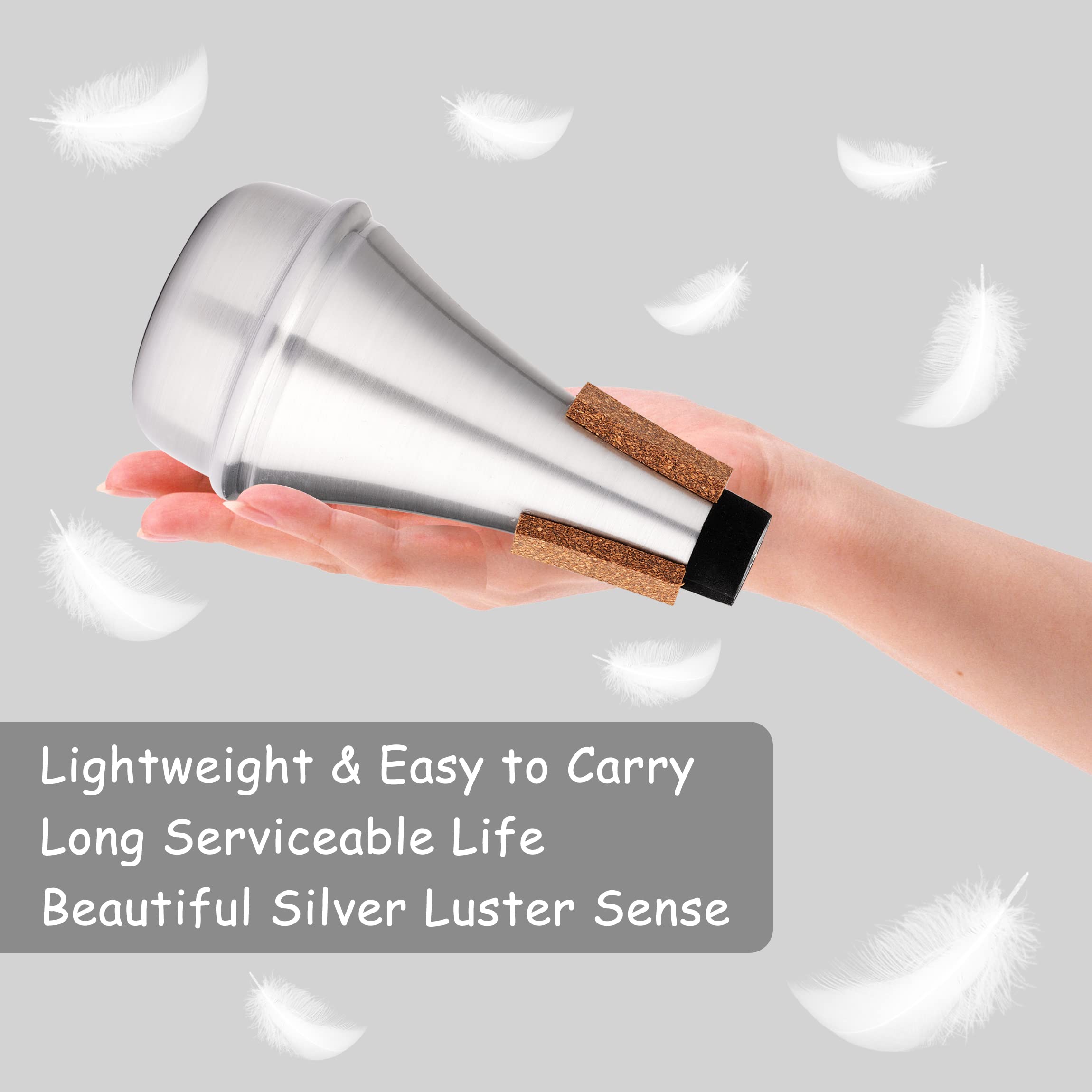 Trumpet Straight, Lightweight Practice Trumpet Mute, Aluminum Alloy Trumpet Mute Silencer for Jazz