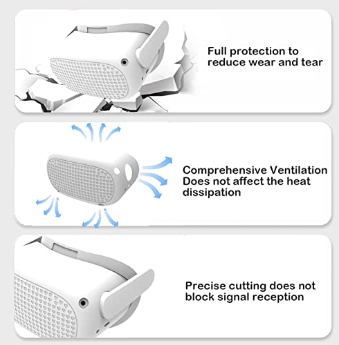 VR Controller Cover for Oculus Quest 2 - Silicone VR Accessories Face Cover Shell Cover Controller Grips Covers Straps Protective Lens Cover Interface Occlusion Knuckle Protector