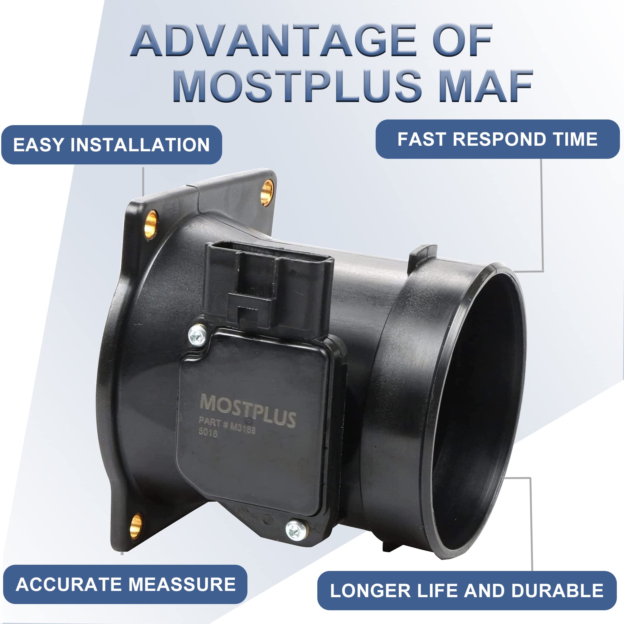 MOSTPLUS Direct Replacement Mass Air Flow Sensor MAF Compatible for Ford AFLS158