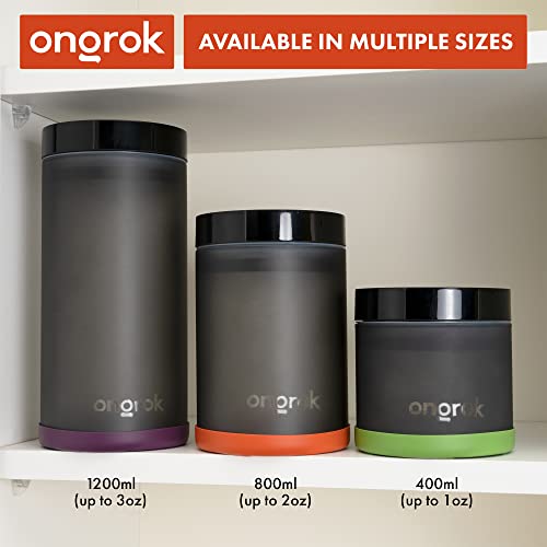 ONGROK Glass Storage Jar (800ml/2oz) with Vacuum Pump Technology, Air Proof Containers to Preserve Smell and Aroma