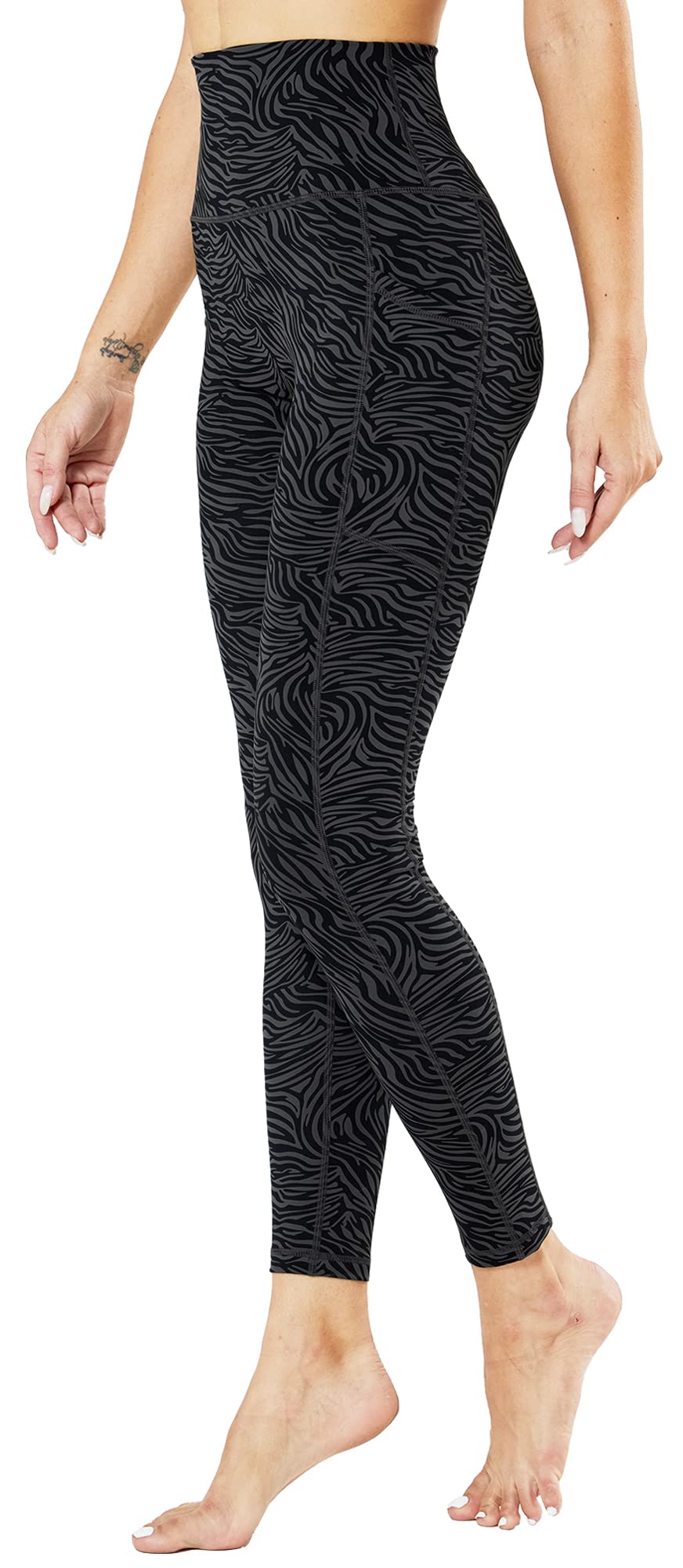 Telamon Women's High Waist Workout Yoga Pants with Pockets Tummy Control Non See-Through Compression Leggings
