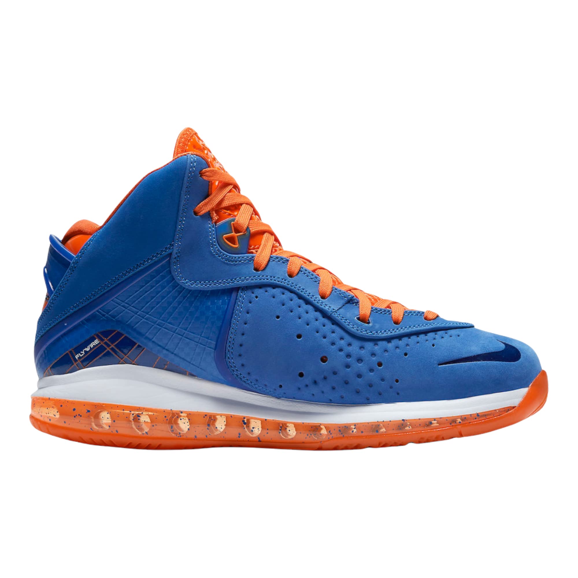 Nike Lebron VIII QS Varsity Royal/White/Orange Blaze Men's 10.5, Women's 12 Medium
