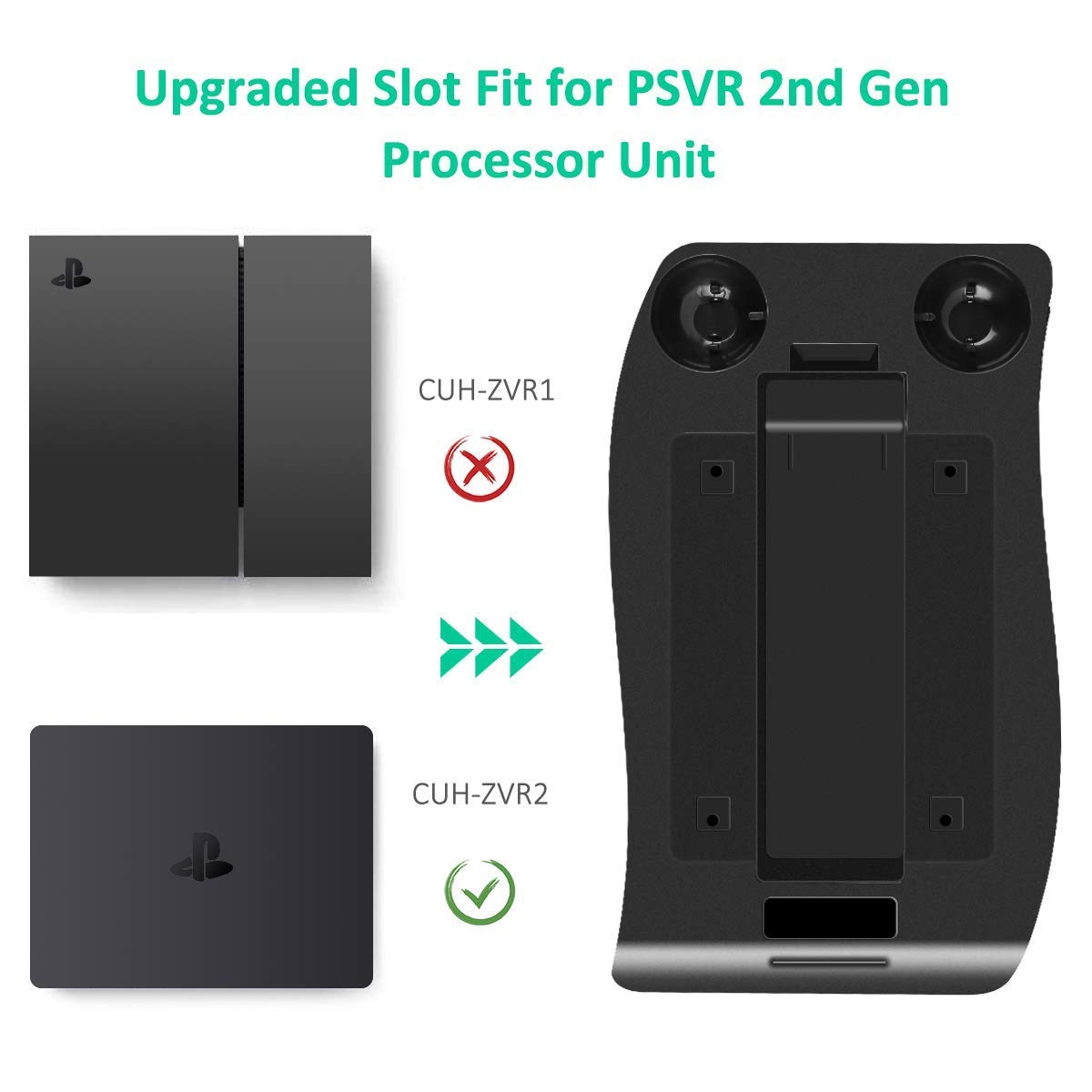 SN-RIGGOR Charging Station Display Stand Docking Station and Processor Unit for PS Move Showcase Storage Stand Holder for PSVR II PS4 VR II PS VR Headset CUH-ZVR2 2th Generation