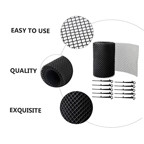 NOLITOY 3 Sets Anti-Falling Net Filters Kn Filter Fence Mesh Netting Gutter Brush Net Cover Leaves Gutter Cover Fence Gutter Guard Roof Mesh Strainer Plastic Gutter Guard Leaf 15c Bird Net