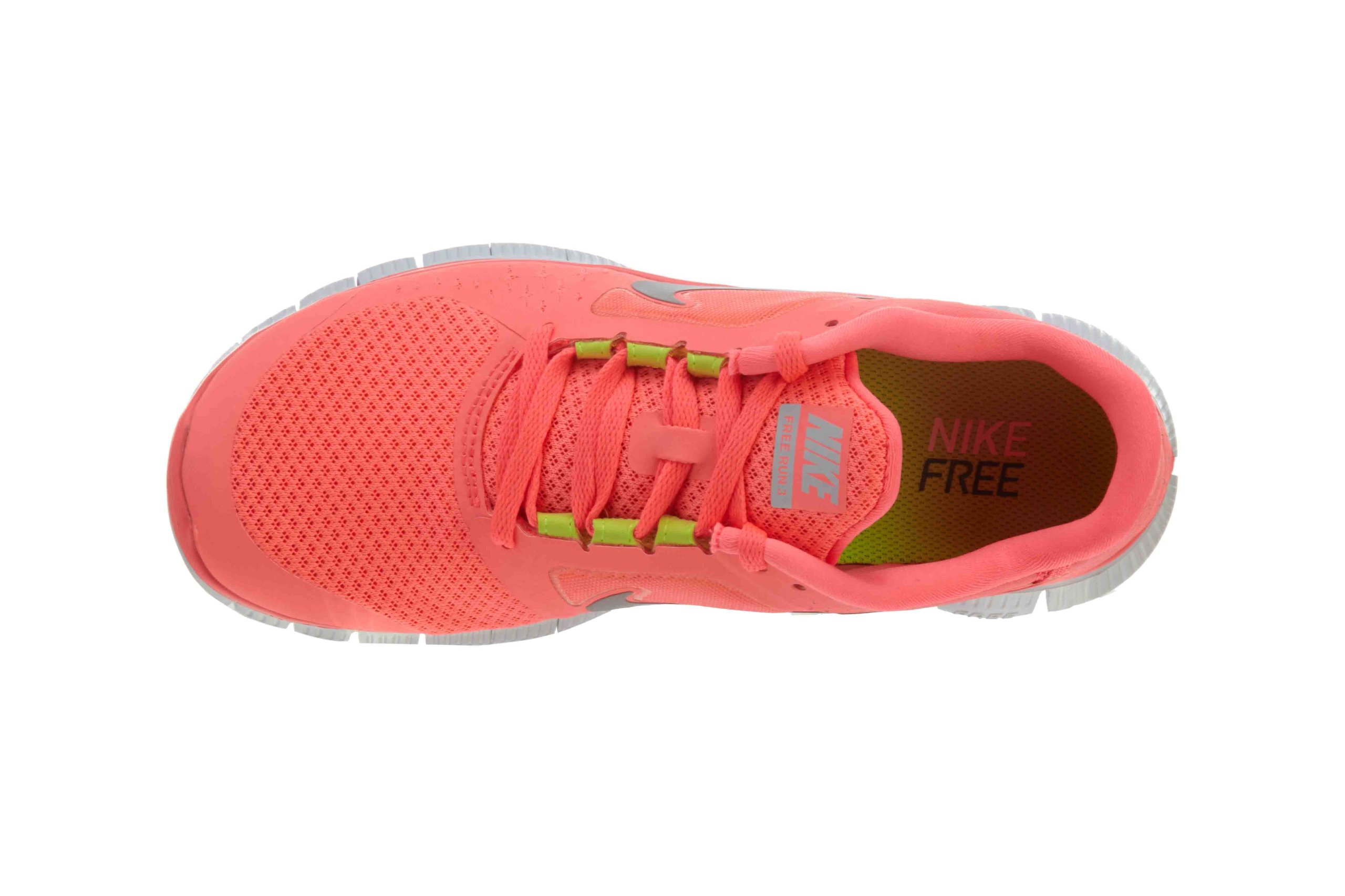 Nike WMNS Free Run 3 Hot Punch Pink Volt 2012 Womens Running Shoes 510643-600 [US Size 7]