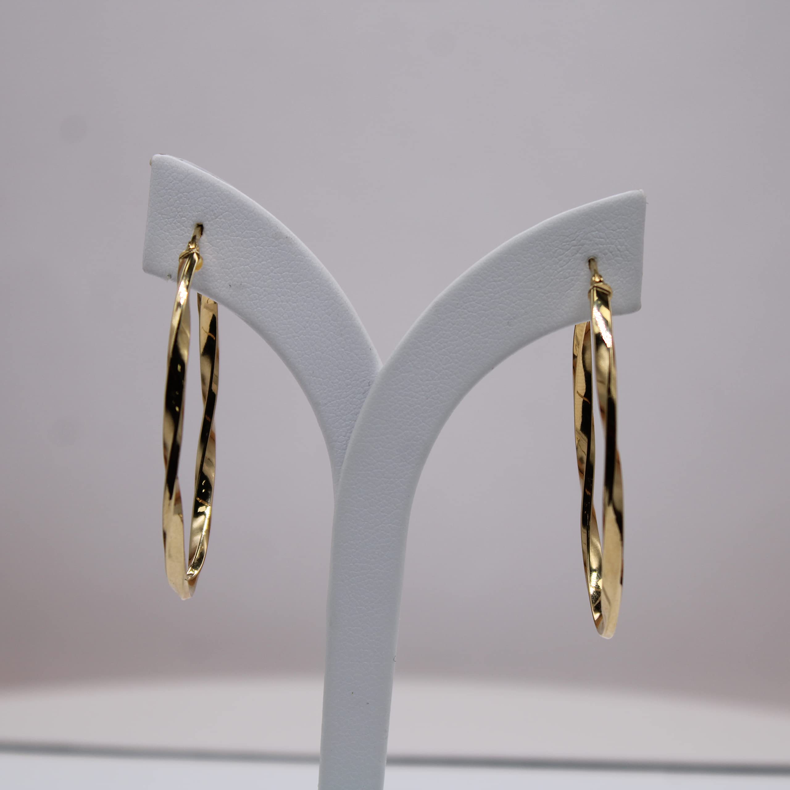Silver Smile 14 kt Yellow Gold Hoop Earrings For Women| Twisted Gold Hoops Earring Set with Click Clasp Closure|Hypoallergenic | Ideal Gift For Anniversary and Birthday For Her