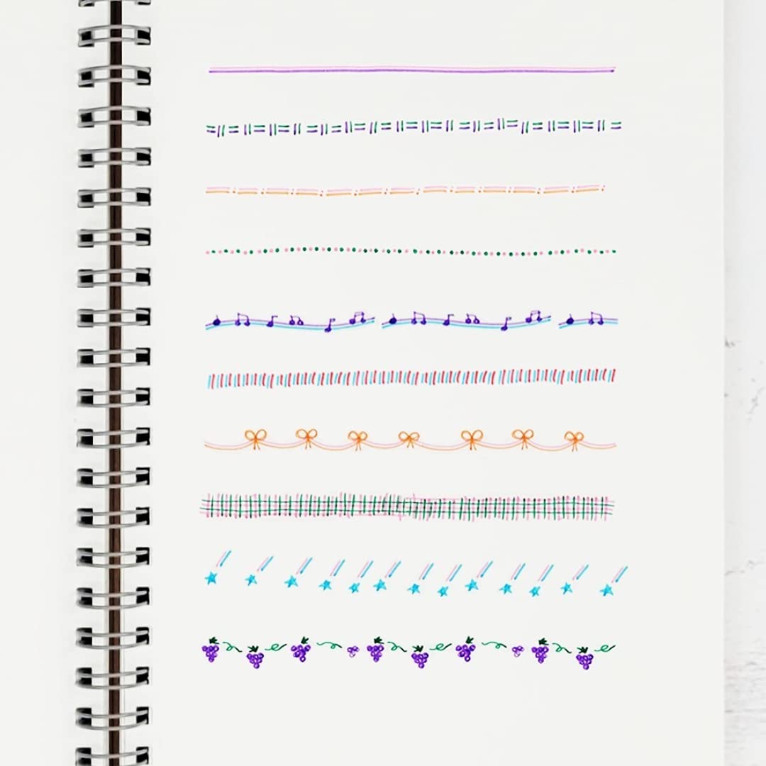Sun-Star Stationery Two Color Line Pen'' twiink'' Different 4 Colors Pattern Set (Pink x Ligh Blue, Violet x Pink, Light Blue x Orange, Pink x Green)