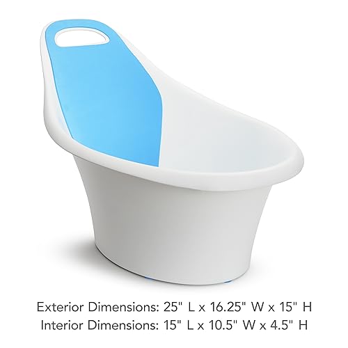 Munchkin® Sit & Soak™ Baby Bath Tub, 0-12 Months, White, 25 x 16.25 x 15 Inch