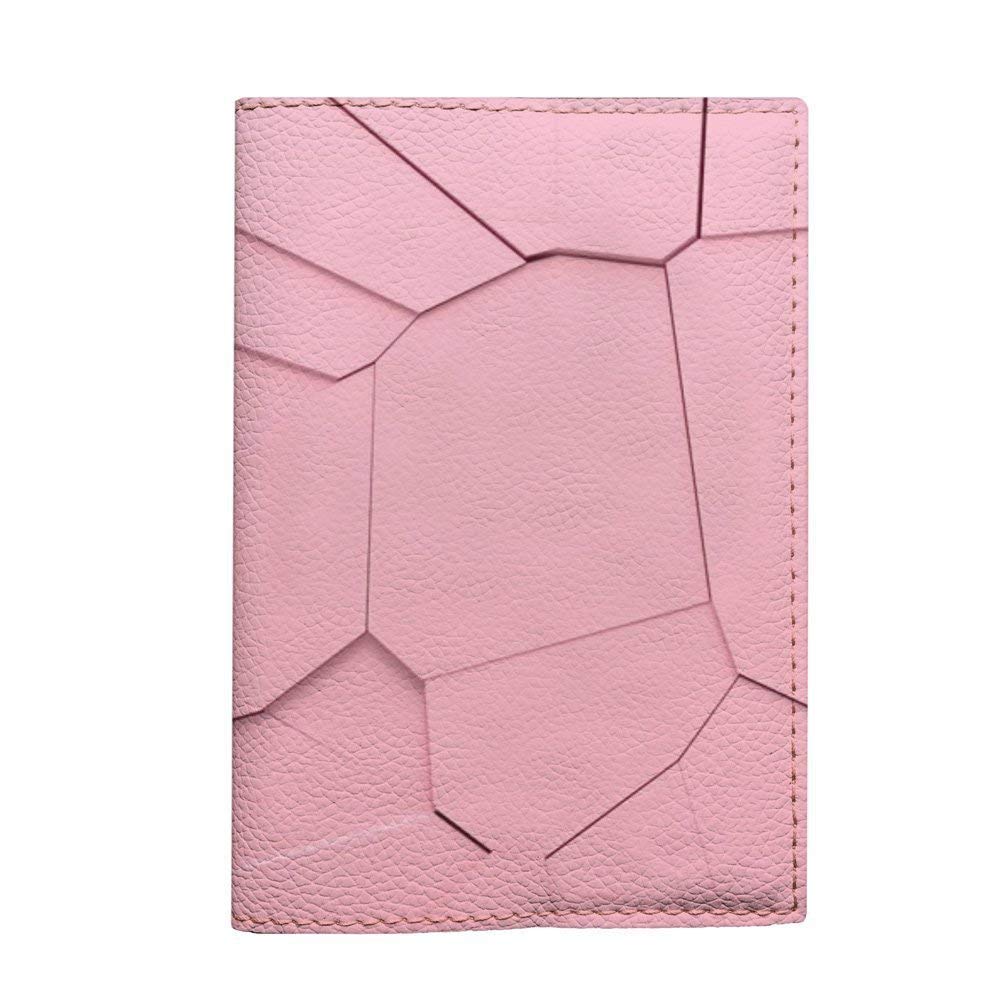 Pink passport holder eco leather wallet for credit cards travel organizer cover for documents
