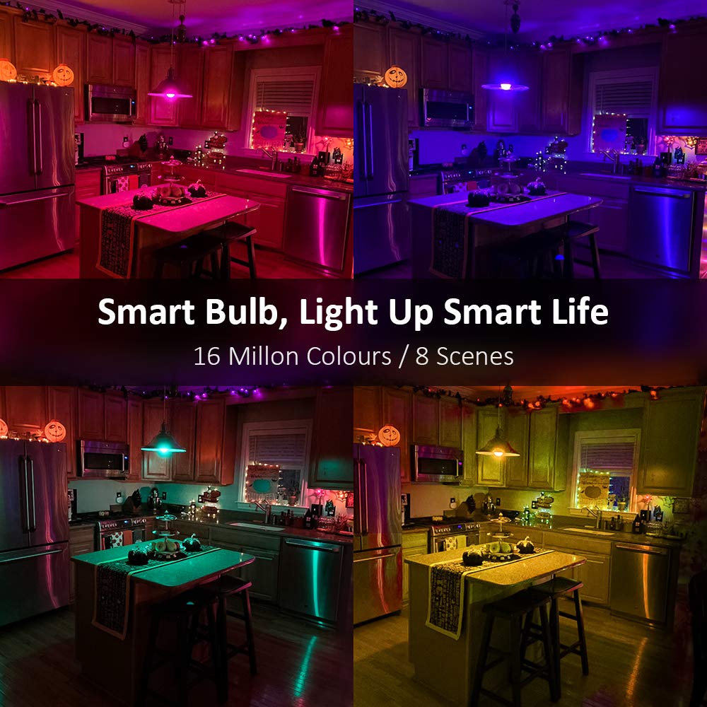 NOVOSTELLA 13W 1300LM Smart LED Light Bulbs, WiFi RGBCW 2700K-6500K Dimmable Multicolor Bulb, A19 E26, 120W Equivalent Color Changing Bulb, No Hub Required, Compatible with Alexa 1Pcs