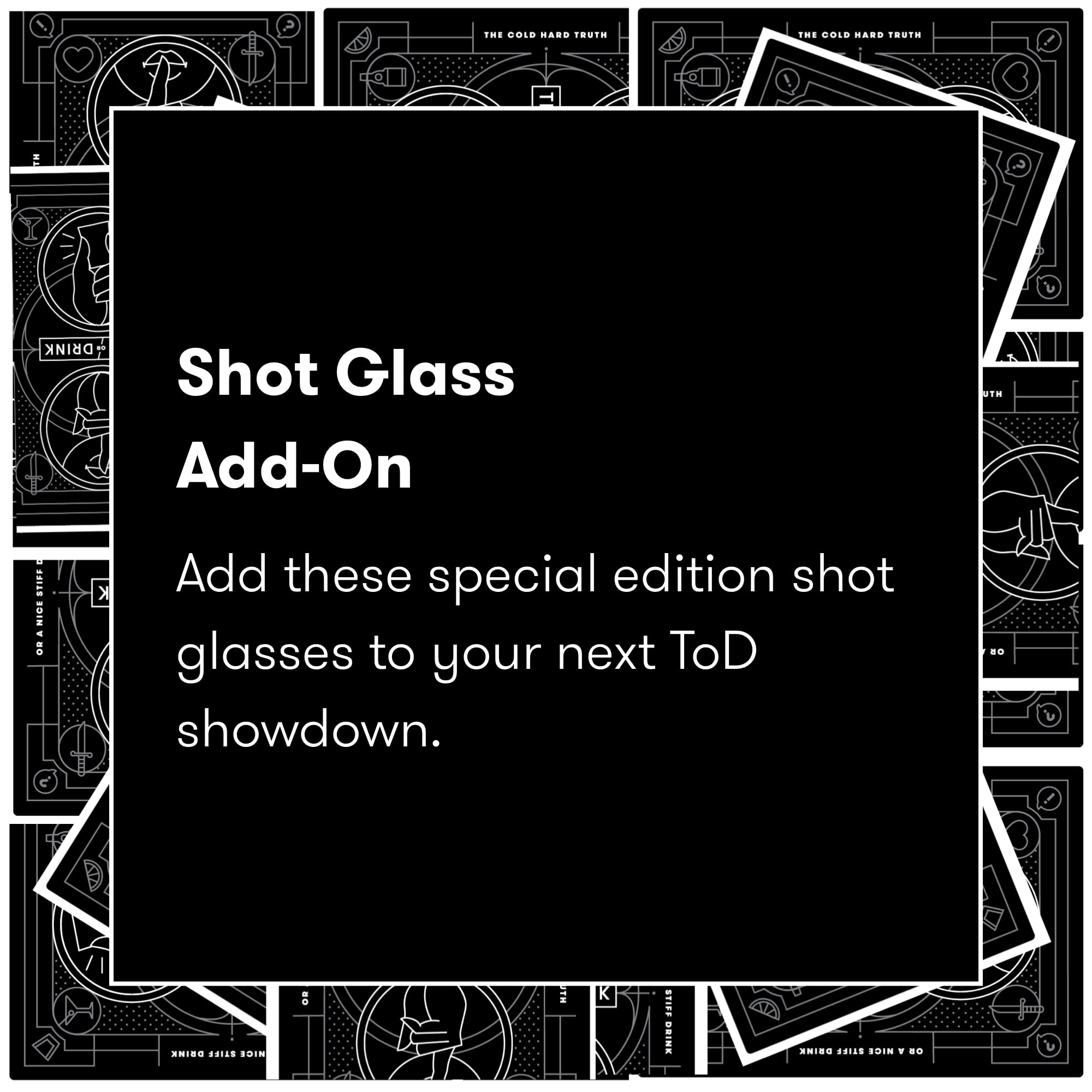 Truth or Drink: Shot Glasses Add-On β 2 Custom Shot Glasses for The Ultimate Game Night Experience
