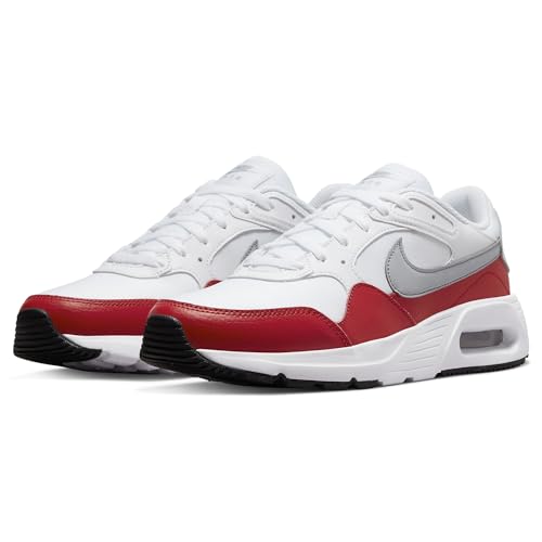 Nike Men's Air Max SC White/Wolf Grey-University Red (CW4555 107) - 9.5