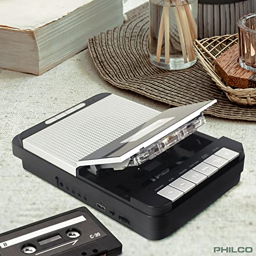 PHILCO Digital Cassette Recorder β Portable Tape Player, Recorder & Cassette to MP3 Converter