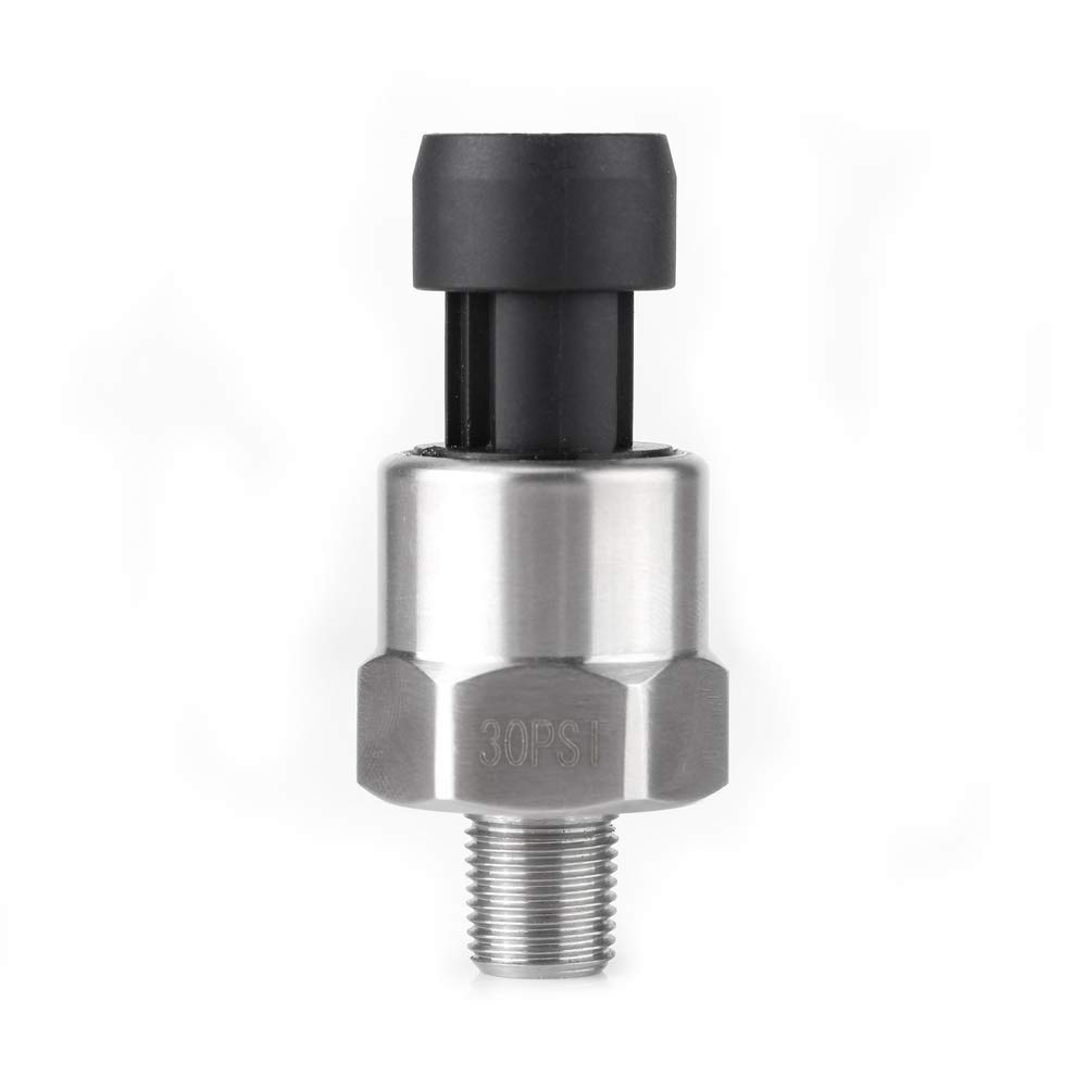 Pressure Transducer Sender Sensor, 30 100 150 200 300 500 psi 1/8NPT Thread Stainless Steel Compatible with Oil Fuel Air Water (100 psi)