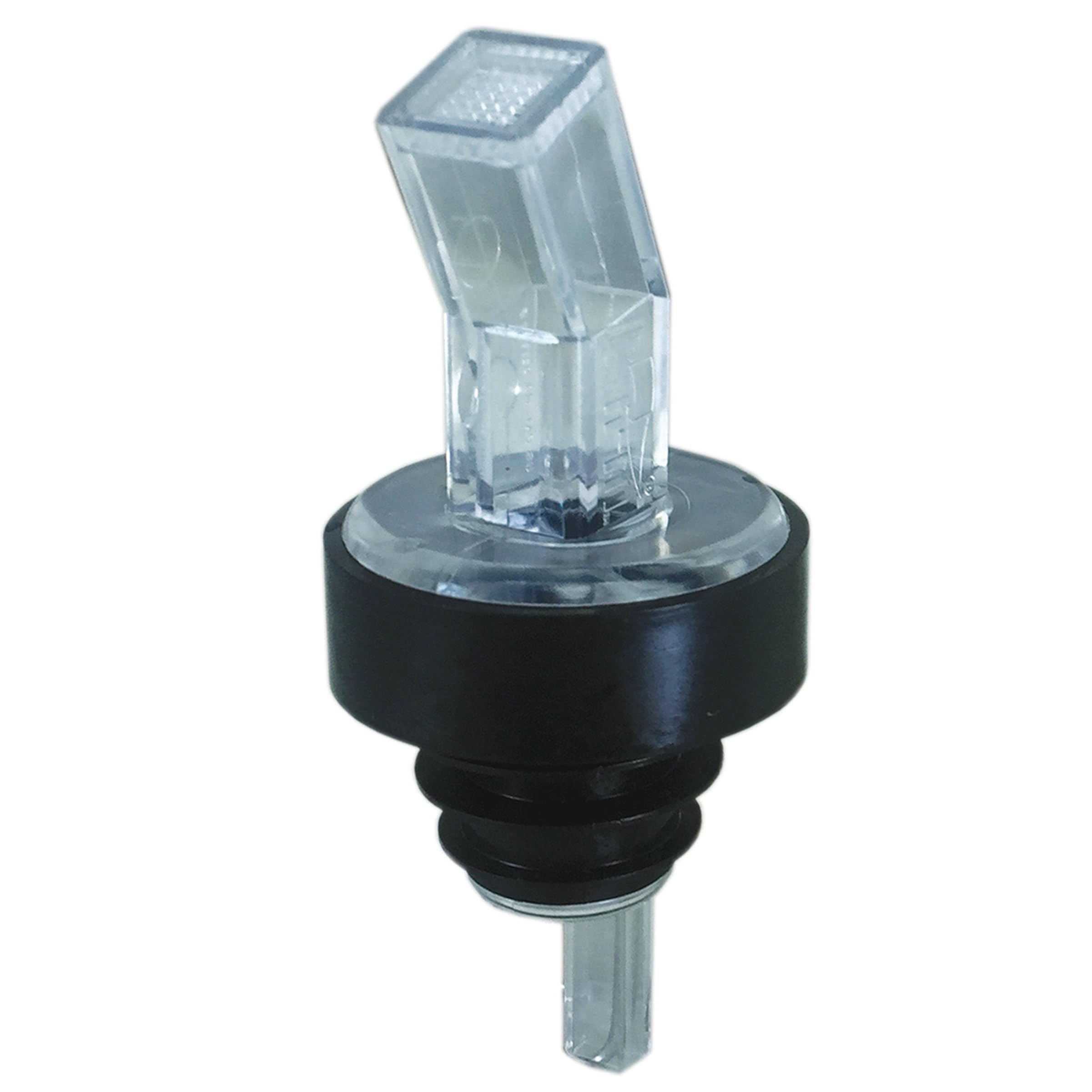 Spill-Stop 313-00 Ban-M Screened Liquor Pourer, Plastic Clear w/Black Collar, Dozen