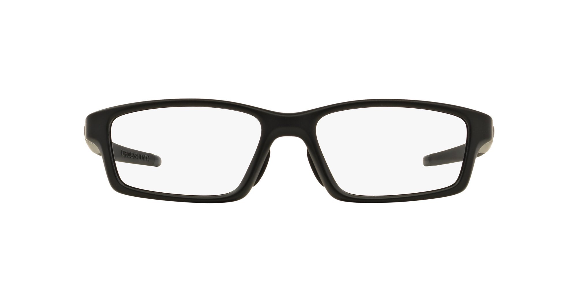 Oakley Men's OX8041 Crosslink Pitch Asian Fit Rectangular Prescription Eyewear Frames, Satin Black/Demo Lens, 56 mm