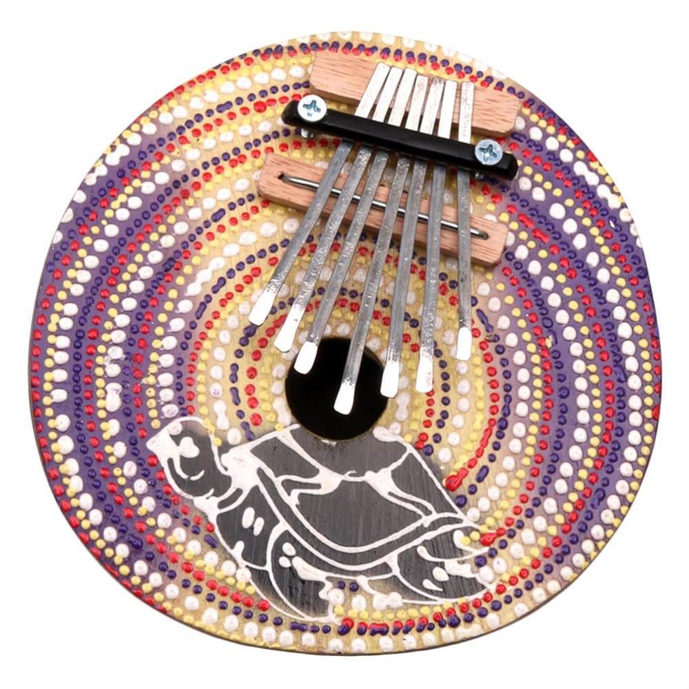 WSSBK Coconut Shell Finger Piano Thumb Piano 7-Tone Seven-Tone Kalimba Painted Kalimba Musical Instrument Beginner