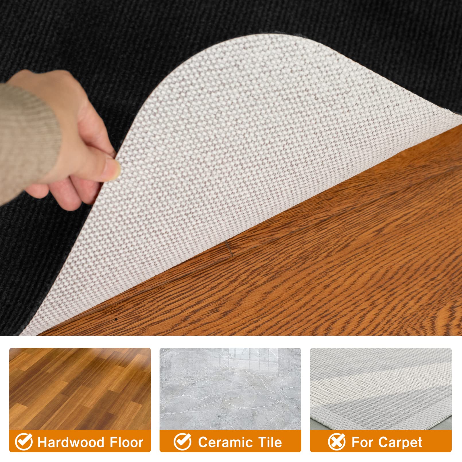 Office Chair Mat for Hardwood & Tile Floor, Computer Gaming Rolling Chair Mat, Under Desk Low-Pile Rug, Large Anti-Slip Floor Protector Rug, Easy to Clean,Coffee(48"x36")