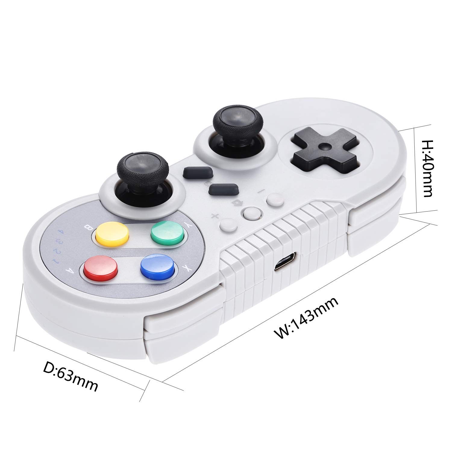 PowerLead Controller for Switch Pro, Wireless Pro Game Controller for Switch Console, Classic Gamepad for OLED/Windows PC, with Gyro Supports Dual Vibration Turbo Function